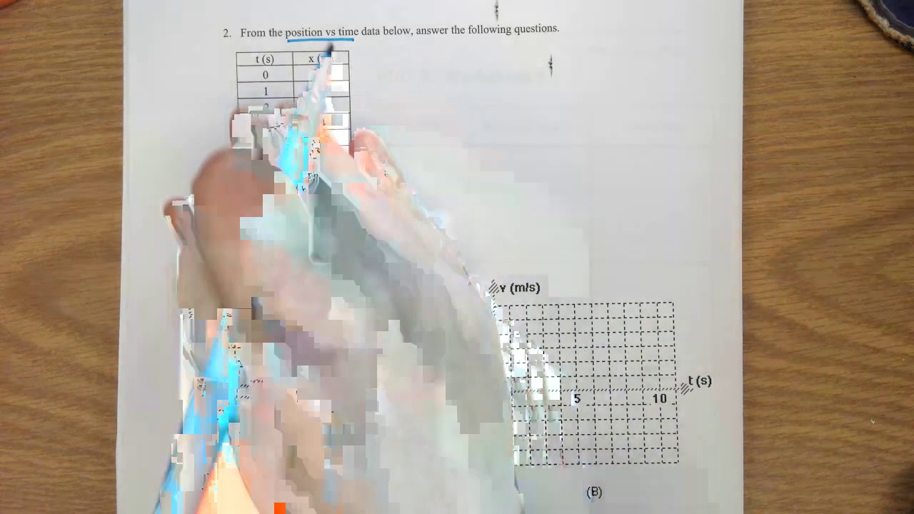 Worksheet 4 Unit 2 Constant Velocity