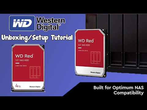 Western Digital WD Red NAS 4TB HDD Internal Harddrive Unboxing & Setup Tutorial