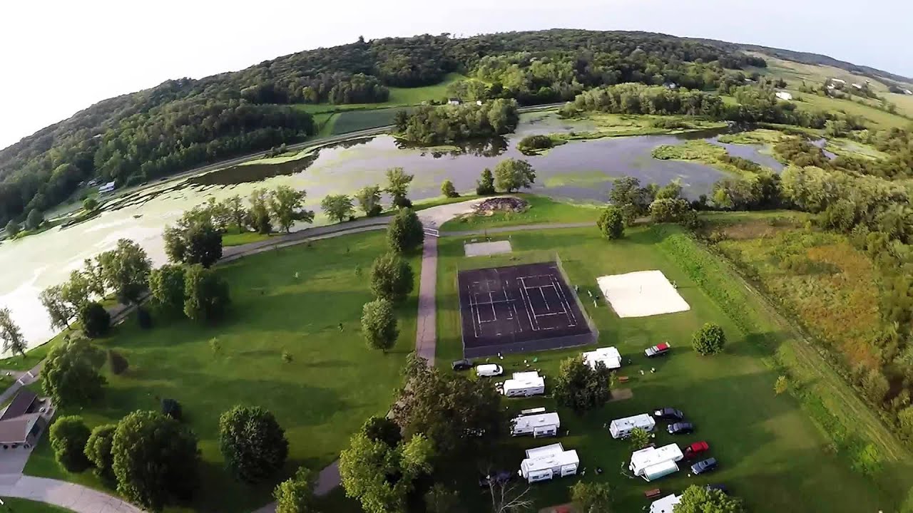Quad flight over campground Blair Wi