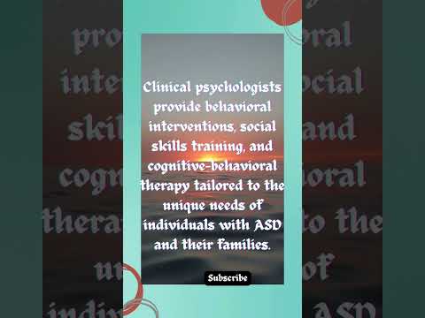 CLINICAL PSYCHOLOGISTS & AUTISM SPECTRUM DISORDER #selfcare #mentalhealth #psychology #wellbeing