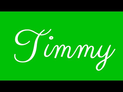 Learn how to Write the Name Timmy Signature Style in Cursive Writing