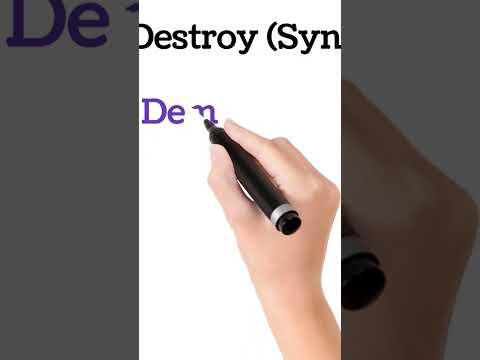 Word Destroy || Synonyms #englishvocab #vocabs #synonymwords #engishwords