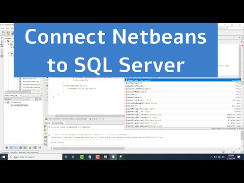 Connect Netbeans 11.1 Java Maven Project with Microsoft SQL Server Database