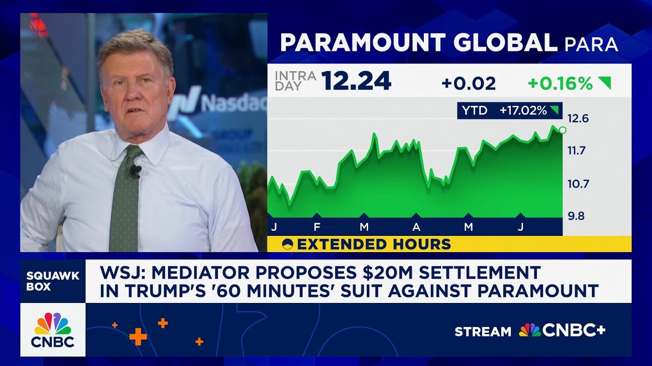 Mediator proposes $20M settlement in Trump's '60 Minutes' suit against Paramount