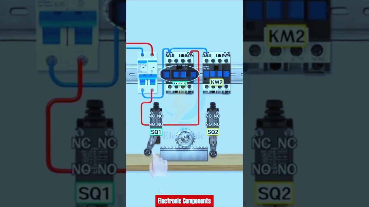 Motor control wiring diagram reverse Forward control wiring with limit switch #shots