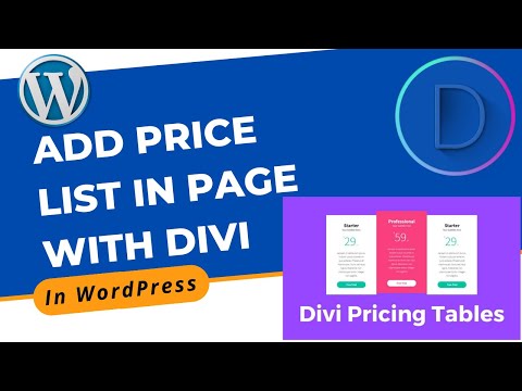 How to Add Price List with Divi Builder in WordPress | Divi Page Builder Tutorial 2022