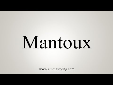 How To Say Mantoux