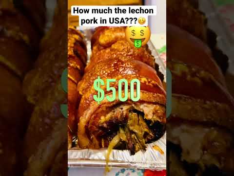 Trying Filipino famous Lechon Pork belly. Whole Pork Lechon $500 while Pork Belly $90