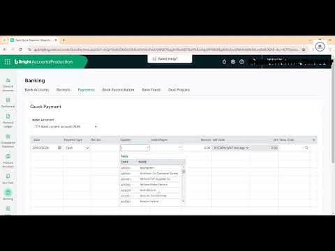 How to enter Bank payments in Bright book or Surf Accounting Software