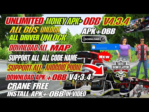 UNLIMITED MONEY APK+OBB V4.3.4 BUS SIMULATOR INDONESIA | SUPPORT ALL CODE NAME | DOWNLOAD ALL MAP 👇