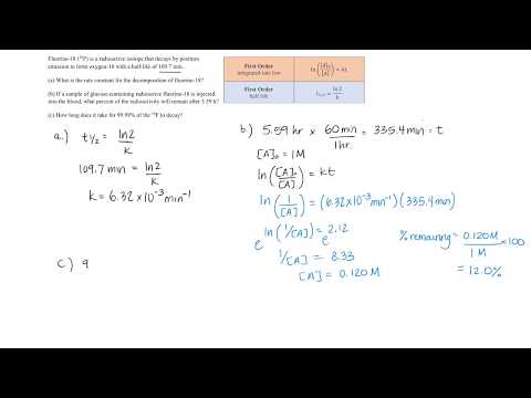 Integrated Rate Law - First Order
