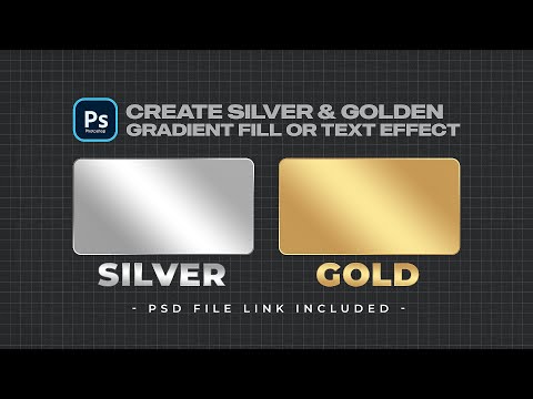 Create a Silver and Golden GRADIENT FILL in Photoshop
