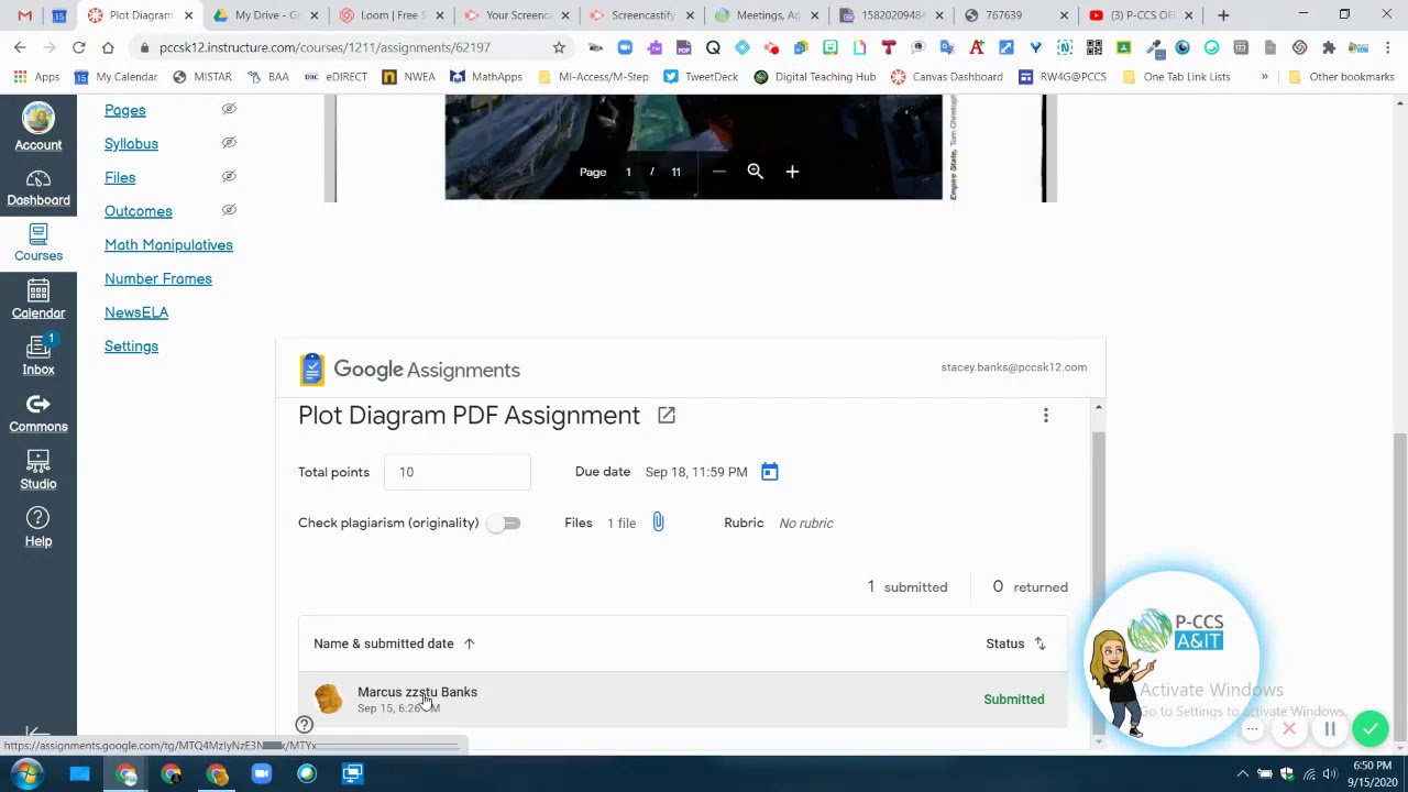 Grading PDF Google Assignments with PDF Reader Student Annotations