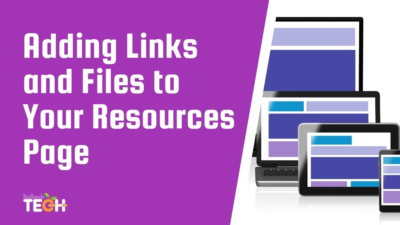 Adding Links and Files to Your Resources Page