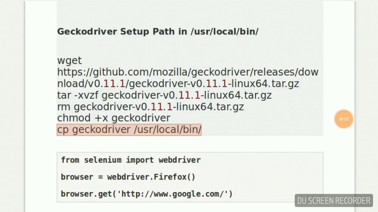 Python - Getting Started With Selenium WebDriver on Ubuntu