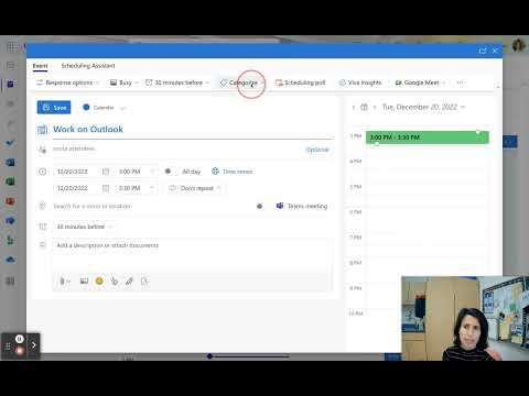 Create categories in your Outlook Calendar (for web)