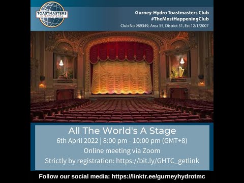 Word of The Day: All The World’s A Stage - Toastmasters Meeting #Shorts