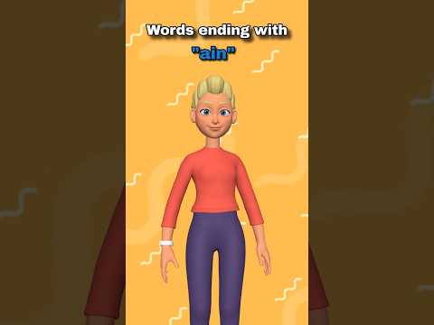Learn Words Ending with 'AIN' #vocabulary #english #learn #learnenglish #kids