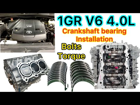 1GR engine Crankshaft bearing replacement || crankshaft bearing bolts torque
