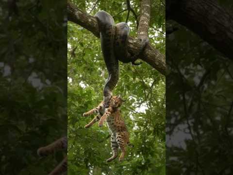 New! Snake Surprises 5 Legged Jungle Cat! Discovery Animal Channel! BBC Anaconda #Boa #Attack #Zoo