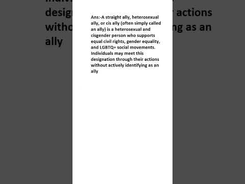 What is Straight ally?