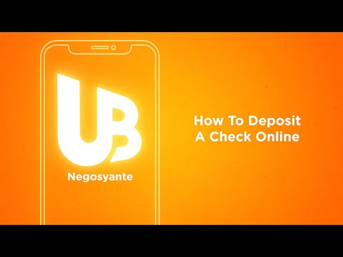 How To Deposit A Check Online Via UB Negosyante