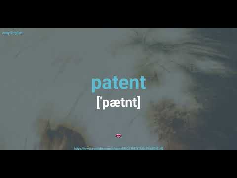 How To Pronounce Patent