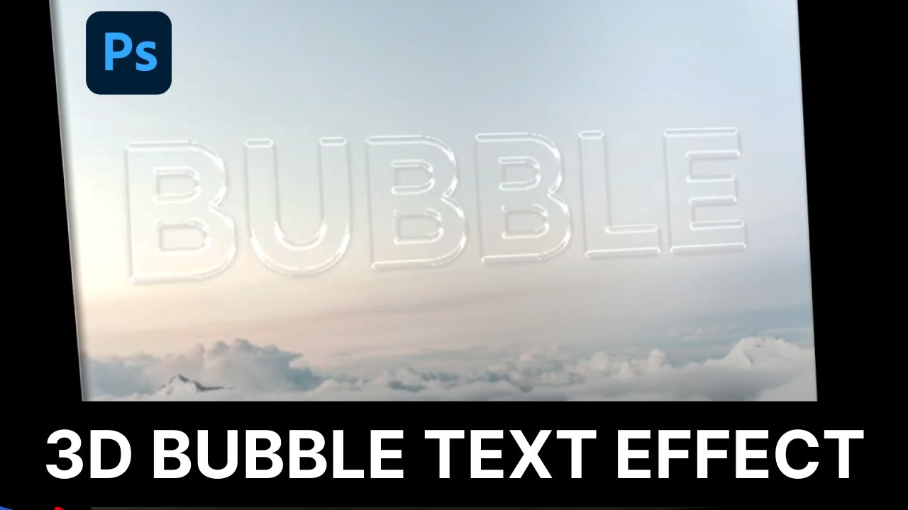 Make a 3D BUBBLE TEXT Effect in Photoshop!  (2-Minute Tutorial)