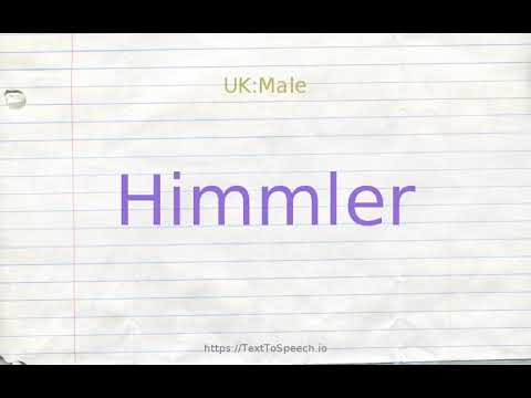 How to pronounce himmler