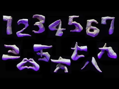 Finge Dance NUMBERS (Arabic and Japanese finger font) アラビア数字と漢数字 [finger tutting]