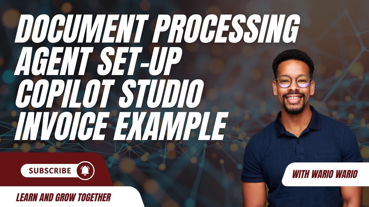 Document Processing Agent Set-up and limitations in Copilot Studio, Invoice Processing Example‼️