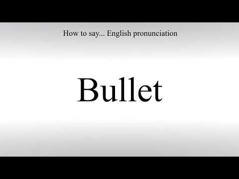 How To Pronounce Bullet - How To Say: American pronunciation