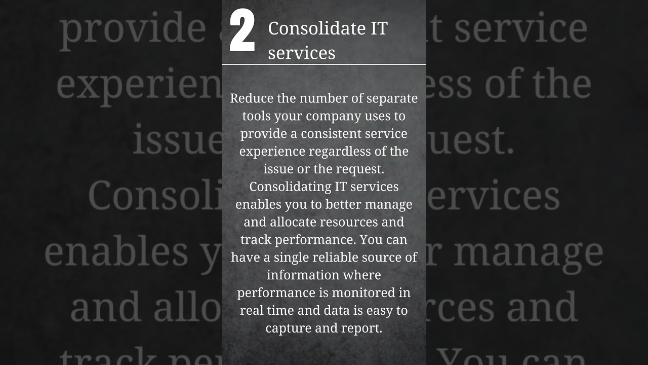 Features of IT Service Management