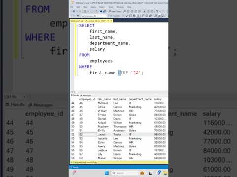 Use wildcard characters with the LIKE operator in SQL to return records that match a specific patter