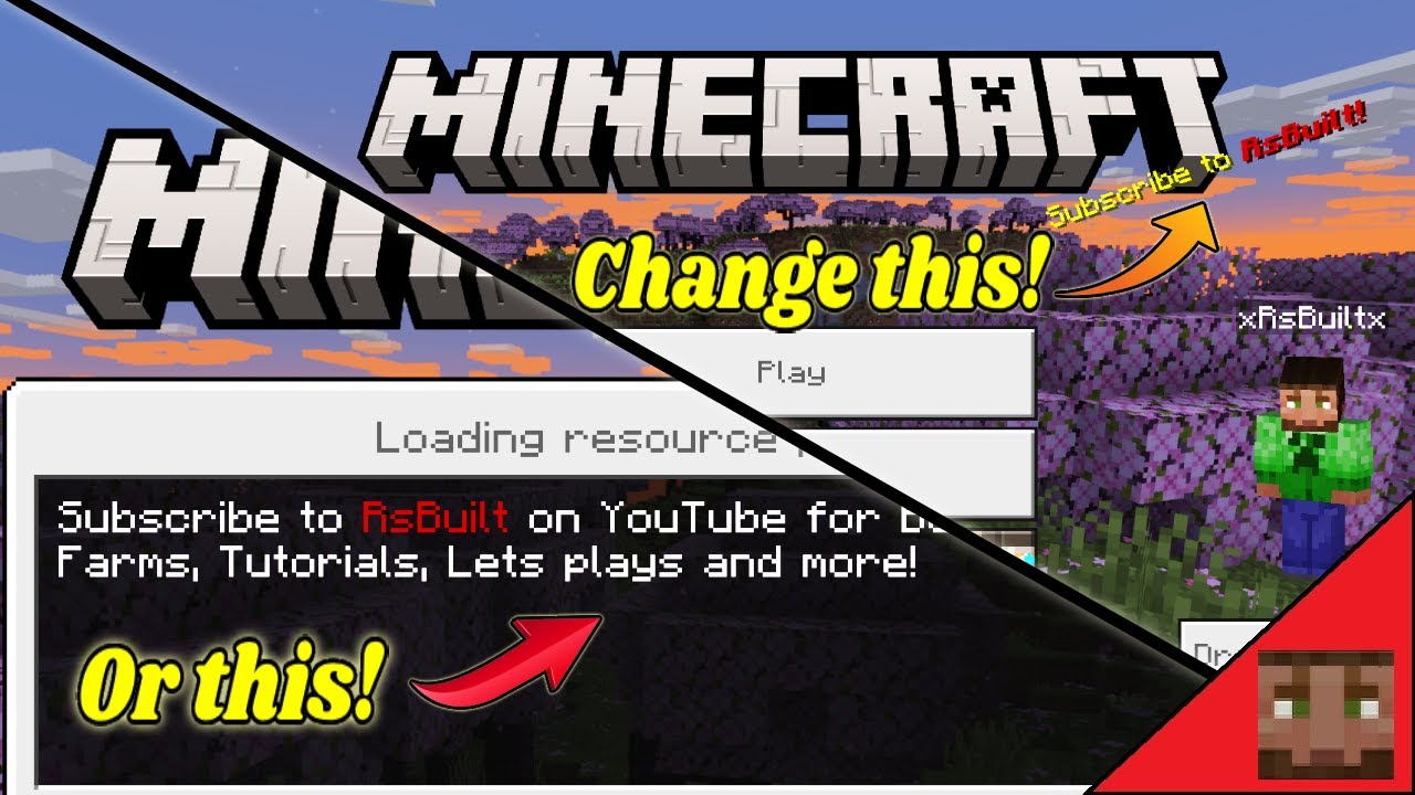 How to change your Splash & Loading screen text! | Minecraft Bedrock edition