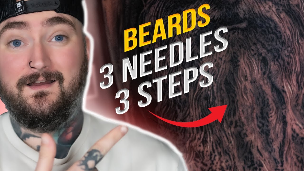 How to Tattoo BEARDS in 3 EASY STEPS