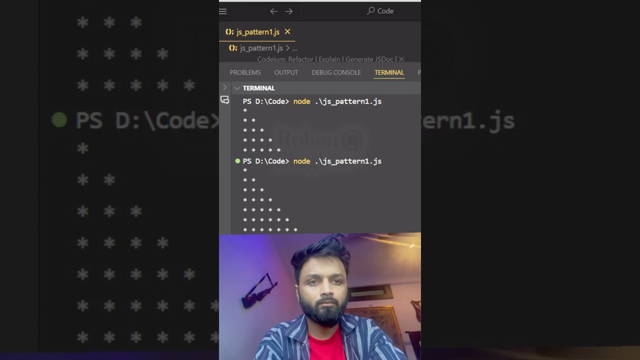 Javascript Right-Angled Triangle Pattern | Javascript Tutorial #javascript #coding #shorts