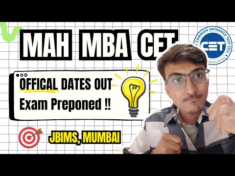 MAH MBA CET Official Dates Out !! MBA CET 2024 JBIMS Mumbai Update #mbacet2024 #mba