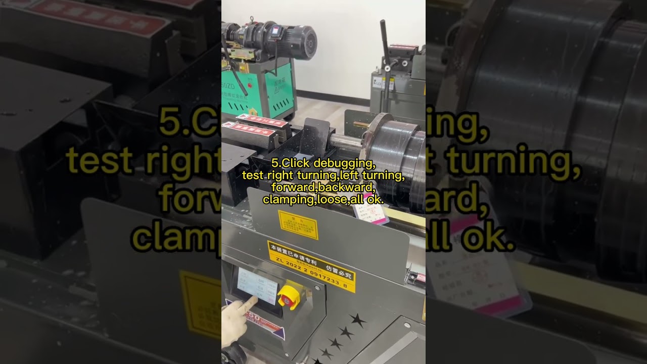 SK 50 electric automatic rebar threading machine operate