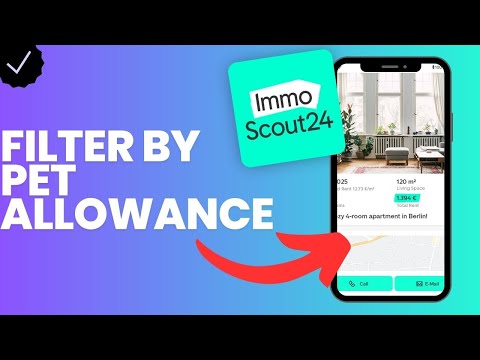 How to filter your searches by pet allowance in Immoscout 24?
