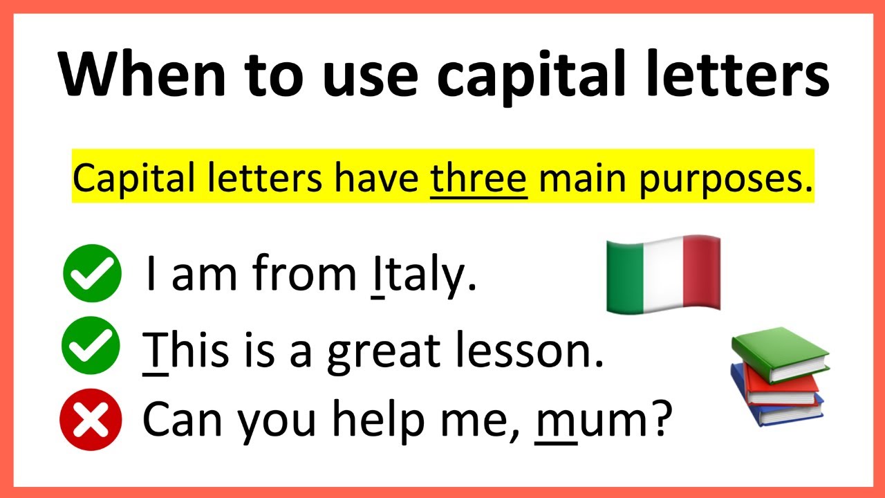 How to use CAPITAL LETTERS Correctly | Learn with Examples