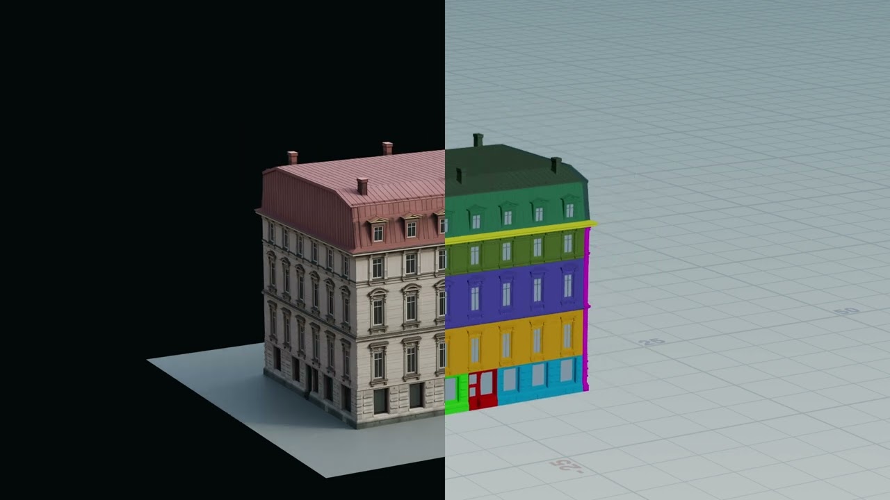 Megascan modules to full procedural building.