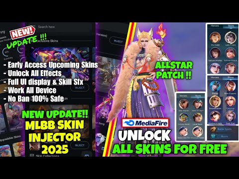 UPDATE !!! BEST SKIN INJECTOR APP FOR MOBILE LEGENDS 2025 | UNLOCK ALL SKINS | NO BAN