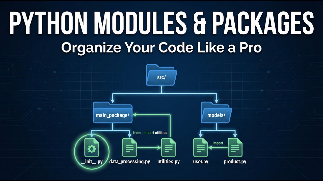Python Modules & Packages: Organize Your Code#Python #Programming #SoftwareDevelopment #Coding