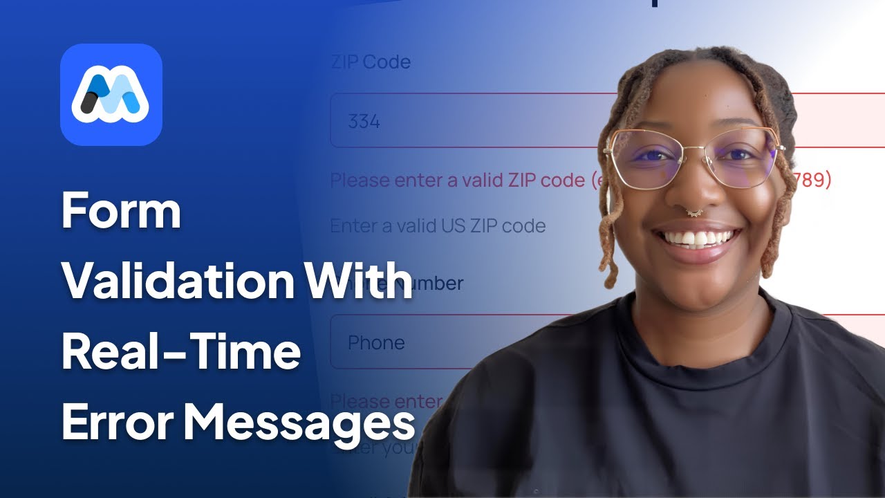 Form Validation With Real-Time Error Messages
