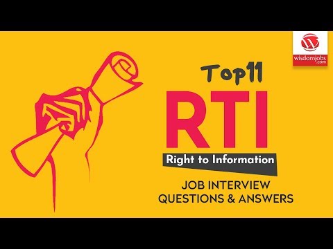 RTI Interview Questions and Answers 2019 | RTI Interview Questions | Wisdom IT Services