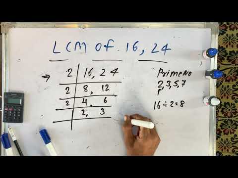LCM of 16 and 24