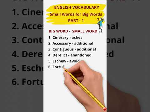 SMALL WORDS for BIG ONES - PART 1 | ENGLISH VOCABULARY
