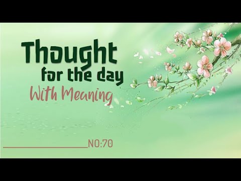 Thought for the Day in English with Meaning | Daily Thought | Thought of the Day | Daily Quotes