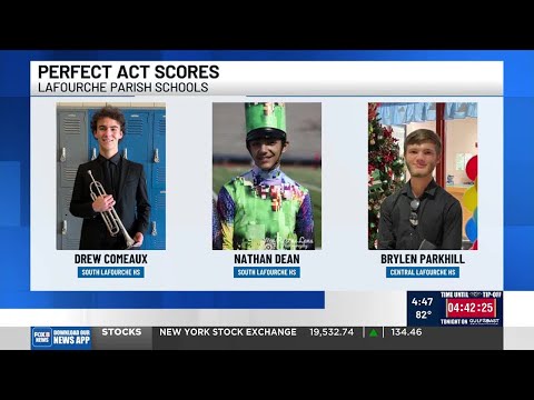 Three Lafourche Parish students earn perfect ACT scores